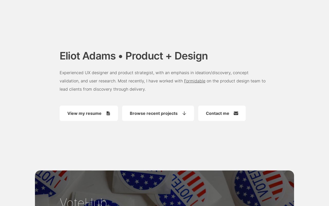 Eliot Adams • Product + Design